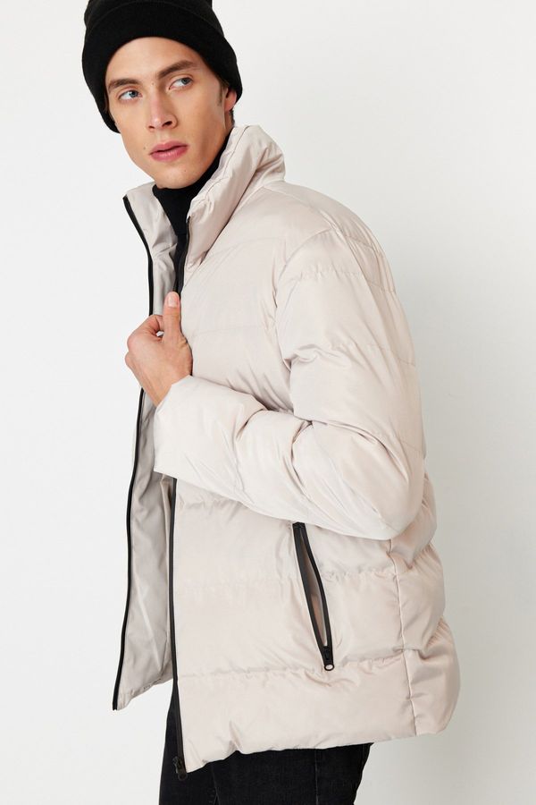 TRENDYOL STONE REGULAR FIT WIND RESISTANT PUFFER WINTER COAT