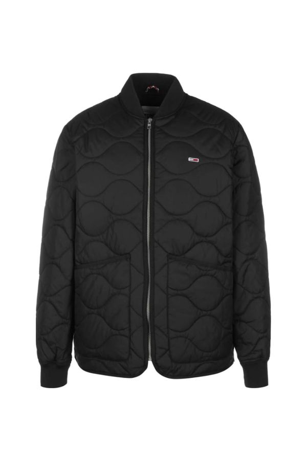 TOMMY JEANS JACKET - TJM COLLEGIATE QUILTED BOMBER BLACK