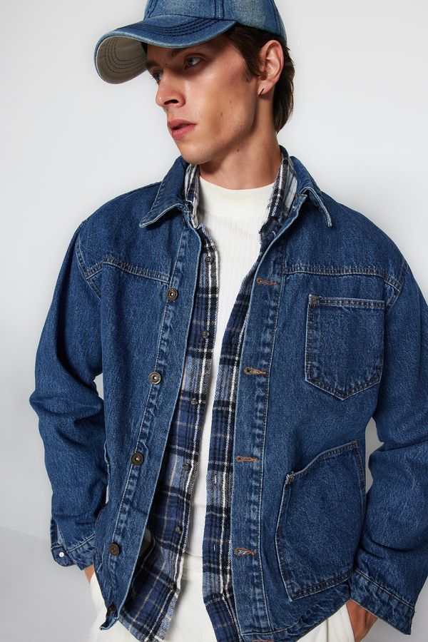 TRENDYOL BLUE REGULAR FIT DENIM JEANS JACKET