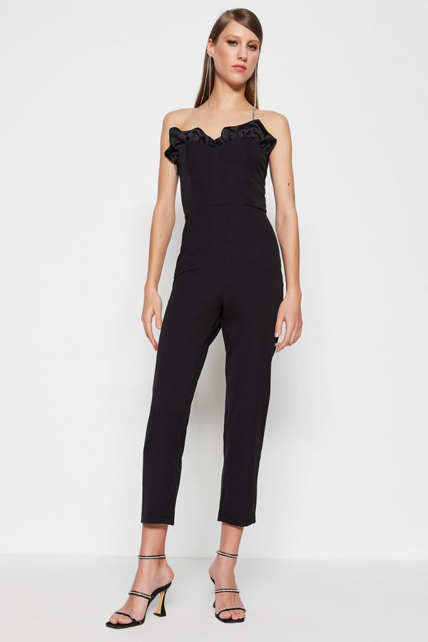 TRENDYOL BLACK WOVEN OVERALLS