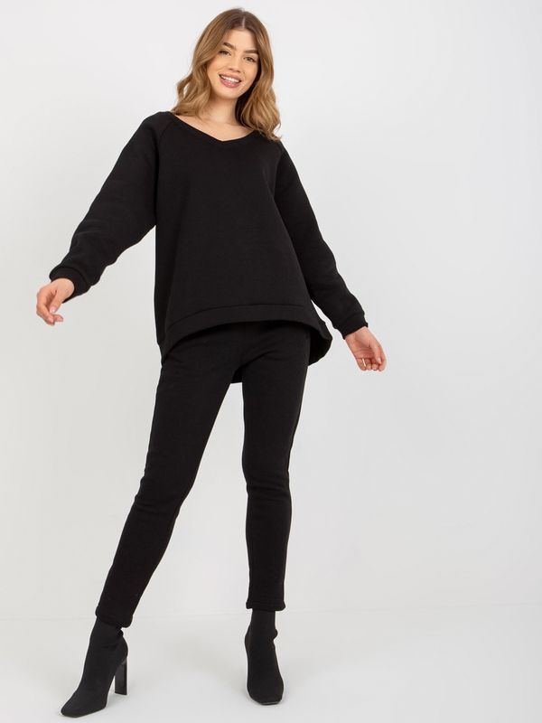 WOMEN'S BASIC TWO PIECE SET - BLACK