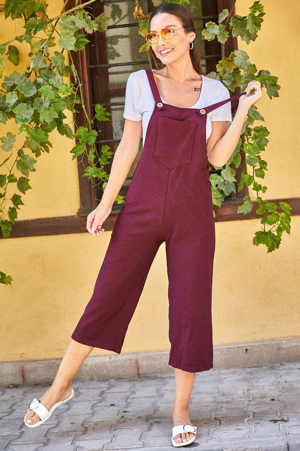 ARMONIKA WOMEN'S LIGHT BURGUNDY GARDENER JUMPSUIT