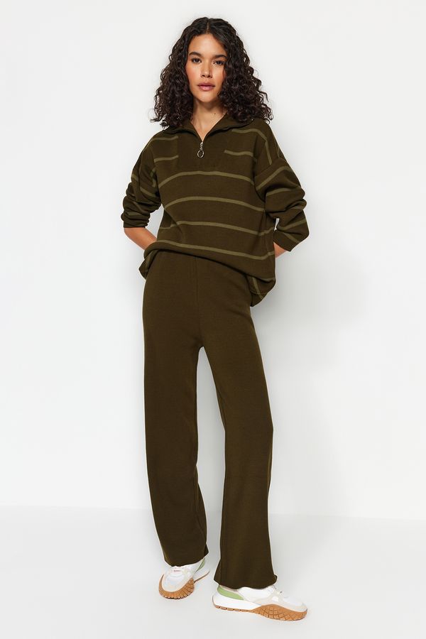 TRENDYOL KHAKI WIDE FIT KNITWEAR TWO PIECE SET