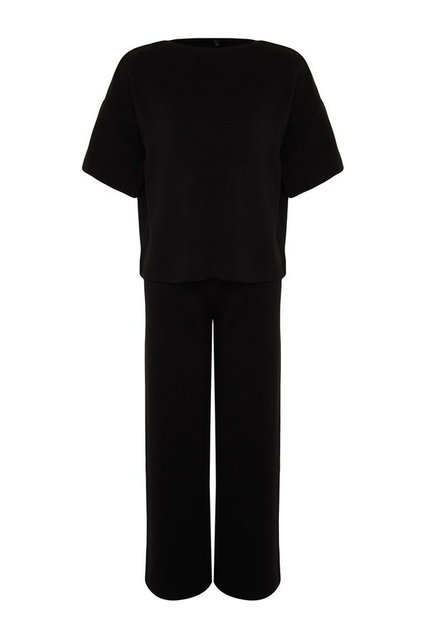 TRENDYOL BLACK KNITWEAR BOTTOM-TOP SET