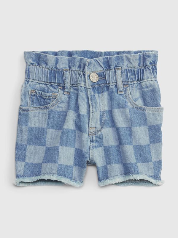 GAP KIDS DENIM SHORTS MOM WASHWELL - GIRLS