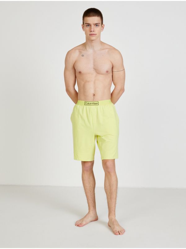 YELLOW MEN'S CALVIN KLEIN UNDERWEAR SHORTS - MEN'S