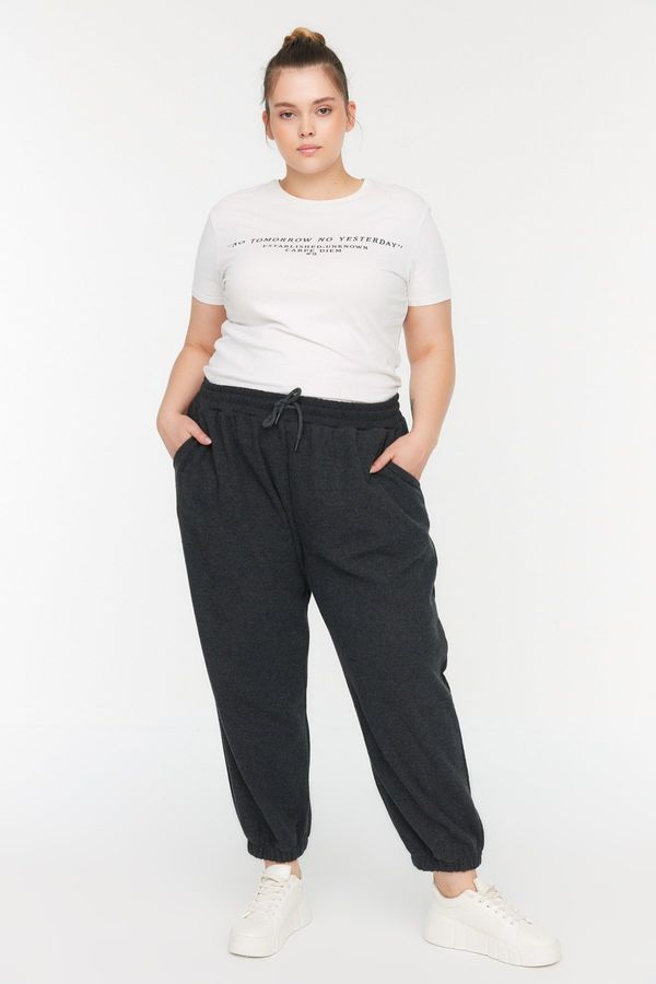 TRENDYOL CURVE ANTHRACITE THIN JOGGER KNITTED SWEATPANTS