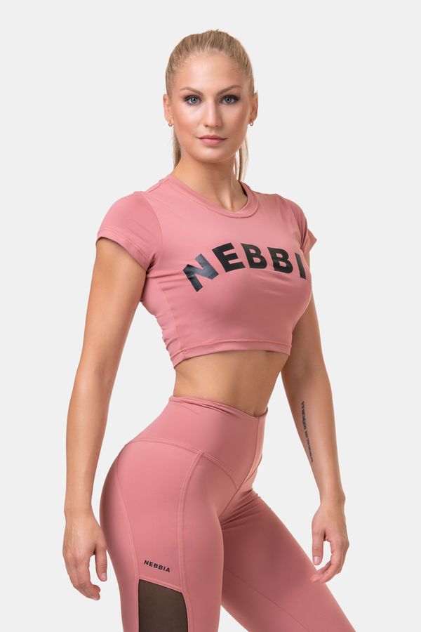NEBBIA SPORTS HERO CROP TOP WITH SHORT SLEEVES