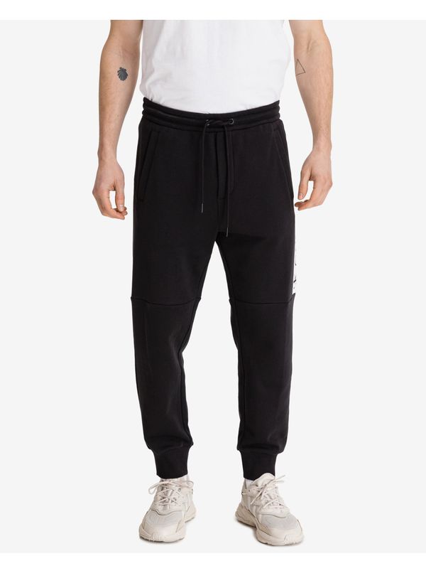 CALVIN KLEIN JEANS MIRROR LOGO BLACK MENS SWEATPANTS - MEN