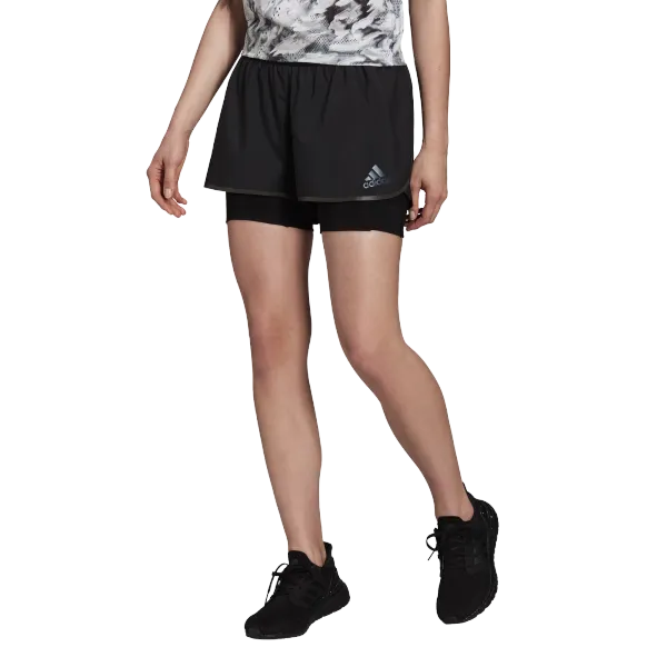 ADIDAS ADIZERO TWO-IN-ONE WOMEN'S SHORTS BLACK