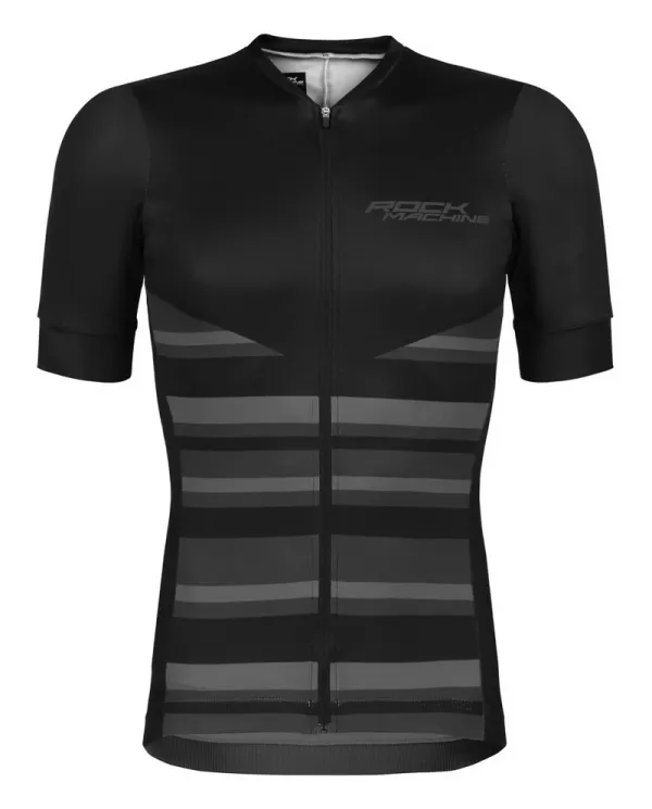 MEN'S ROCK MACHINE MTB/XC CYCLING JERSEY - BLACK/GREY