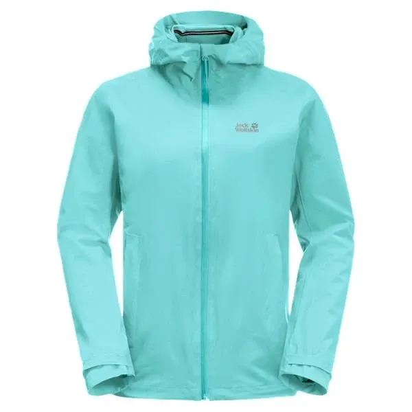 WOMEN'S JACK WOLFSKIN PACK & GO SHELL PEPPERMINT JACKET