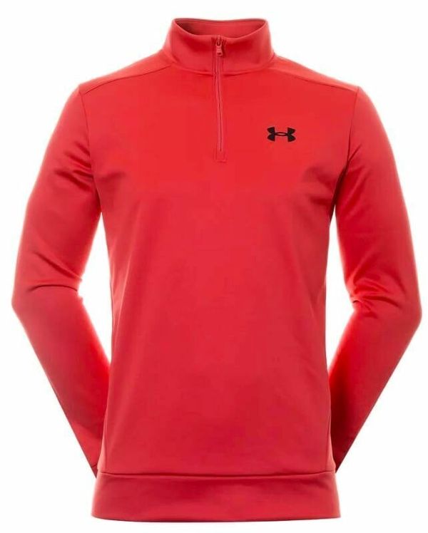 MEN'S UNDER ARMOUR UA ARMOUR FLEECE 1/4 ZIP-RED M SWEATSHIRT