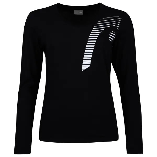 HEAD CLUB 21 LINDA LS WOMEN BLACK M T-SHIRT