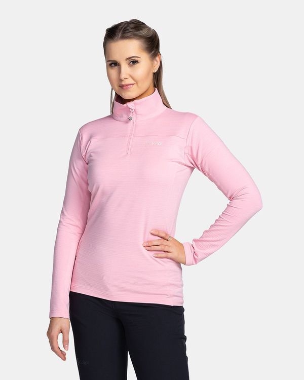 WOMEN'S PINK SPORTS SWEATSHIRT WITH STAND-UP COLLAR KILPI MONTALE