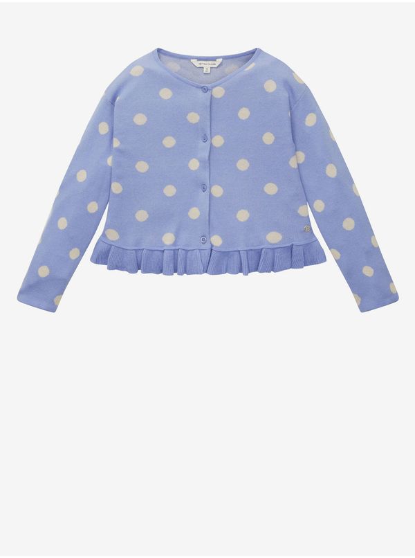 BLUE GIRLY POLKA DOT CARDIGAN TOM TAILOR - GIRLS
