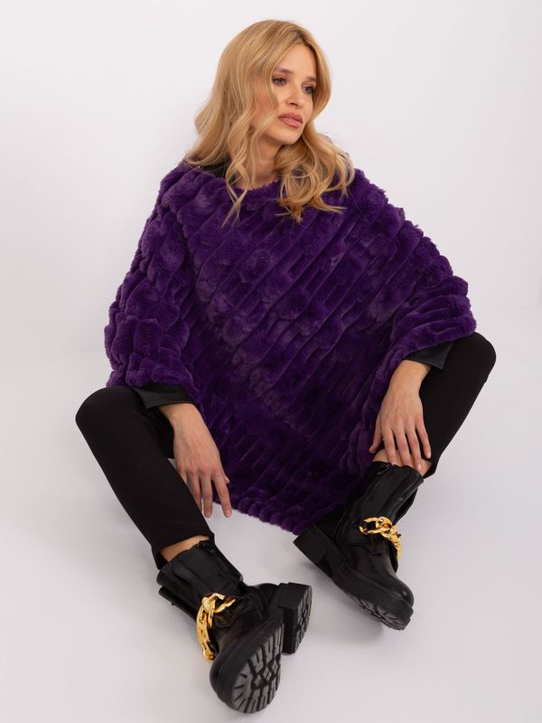 DARK PURPLE, ELEGANT WOMEN'S PONCHO