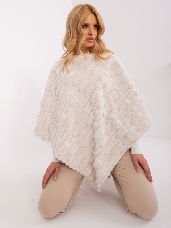 ELEGANT WOMEN'S PONCHO IN ECRU