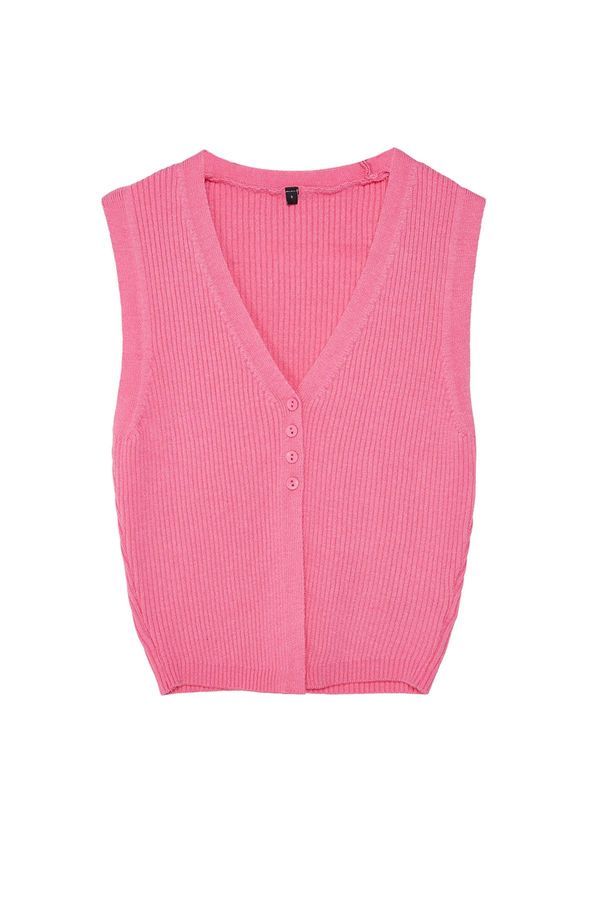 TRENDYOL PINK CROP PREMIUM/ SPECIAL YARN TOP KNITWEAR BLOUSE