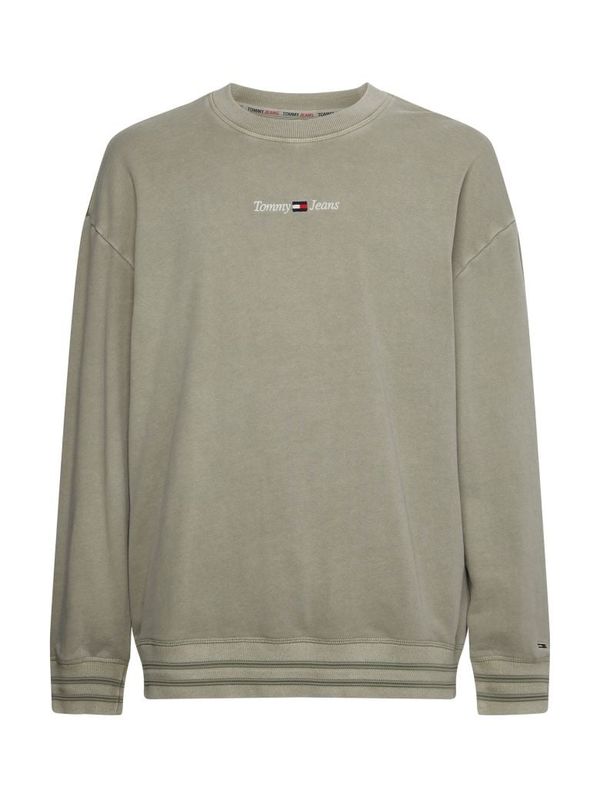 TOMMY JEANS SWEATSHIRT - TJM CASUAL LINEAR CREW GREY
