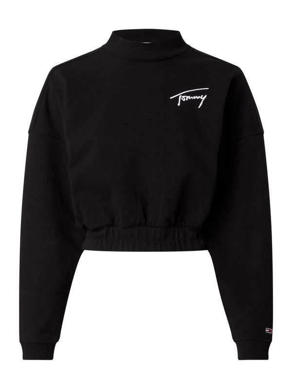 TOMMY JEANS SWEATSHIRT - TJW BXY CROP SIGNATU BLACK