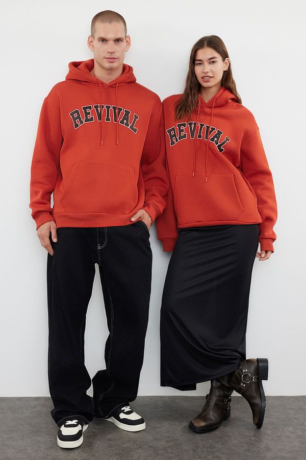TRENDYOL TILE UNISEX OVERSIZE FIT HOODED SWEATSHIRT