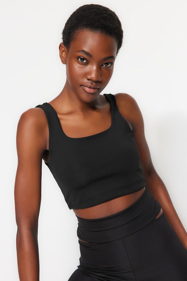 TRENDYOL BLACK MEDIUM SUPPORT/SHAPING KNITTED SPORTS BRA