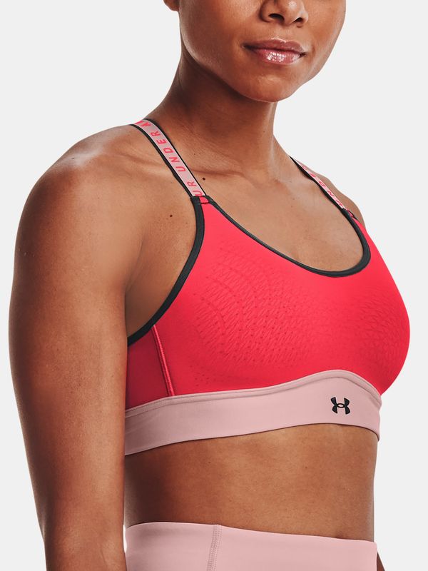 UNDER ARMOUR BRA UA INFINITY MID BRA BLOCKED-RED - WOMEN