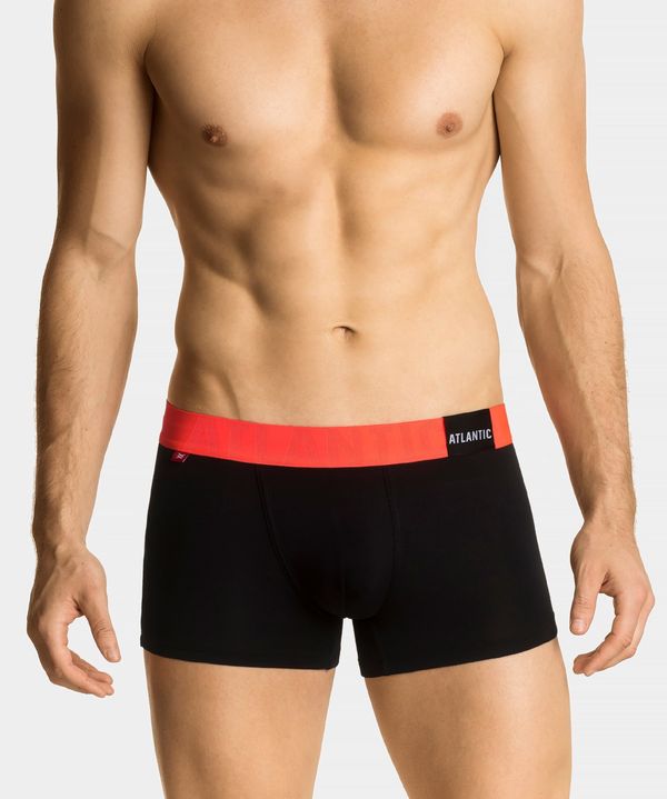 MAN BOXERS ATLANTIC PREMIUM WITH MIKROMODAL - BLACK/ORANGE