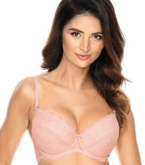 WOMEN'S CLASSIC PUSH-UP BRA SCARLET / B1 - POWDER PINK