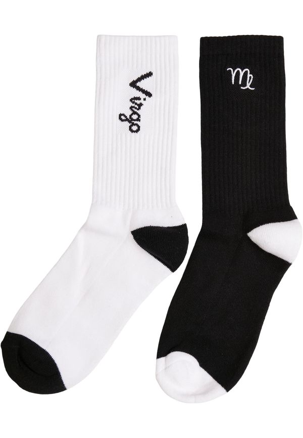 ZODIAC 2-PACK SOCKS BLACK/WHITE VIRGO