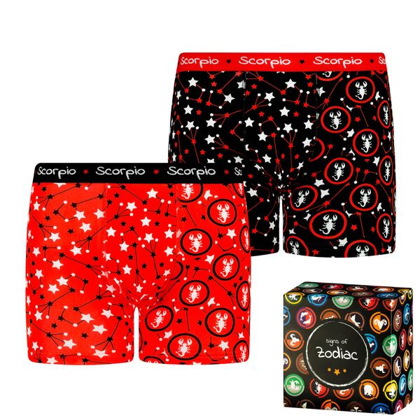 MEN'S BOXERS FROGIES ZODIAC ŠKORPIJA 2P GIFT BOX