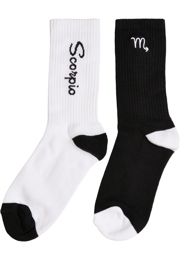 ZODIAC 2-PACK BLACK/WHITE SCORPION SOCKS
