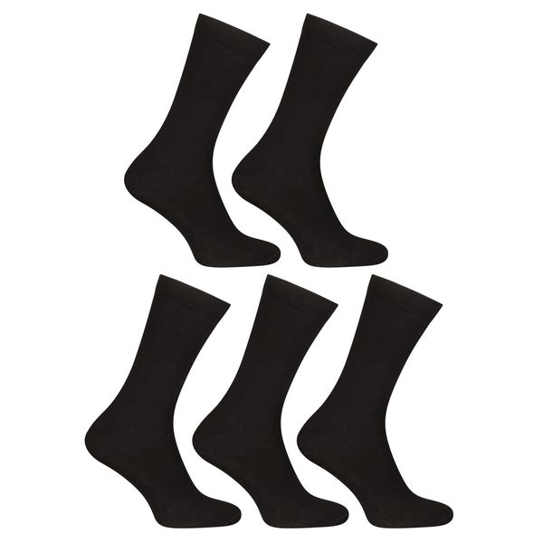 5PACK SOCKS NEDETO HIGH BAMBOO BLACK