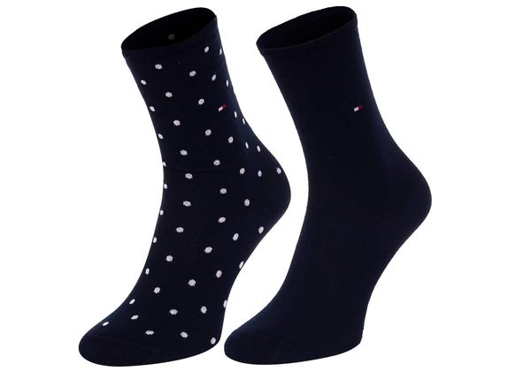 SOCKS - TOMMY HILFIGER DOT 2 PACK BLUE