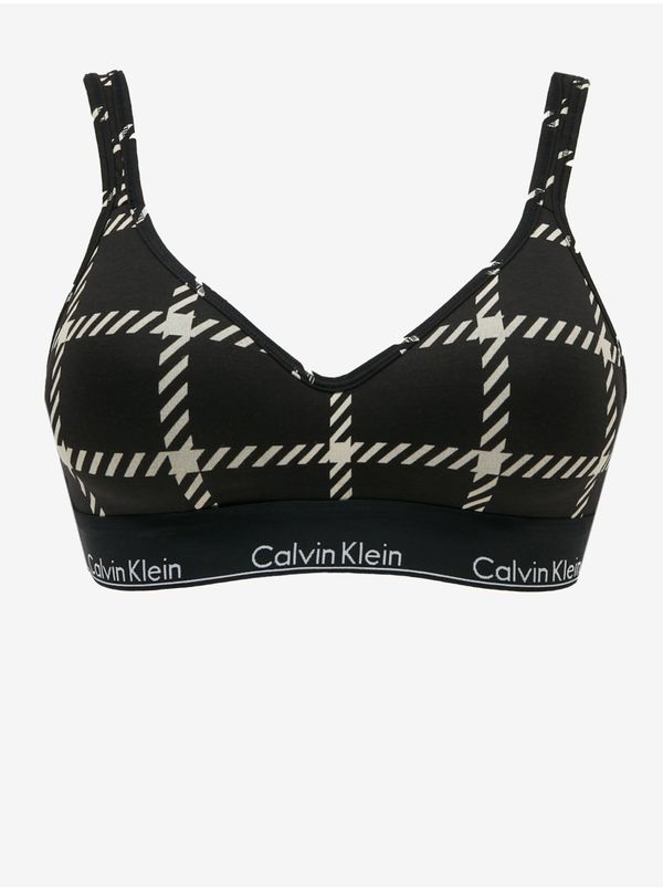 CALVIN KLEIN UNDERWEAR BLACK PLAID BRALETTE