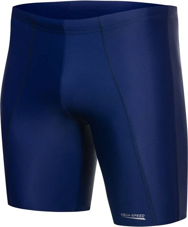 AQUA SPEED MAN'S SWIMMING TRUNKS LONG NAVY BLUE PATTERN 04