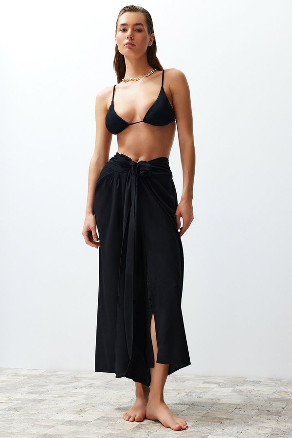 TRENDYOL BLACK MIDI WOVEN PAREO
