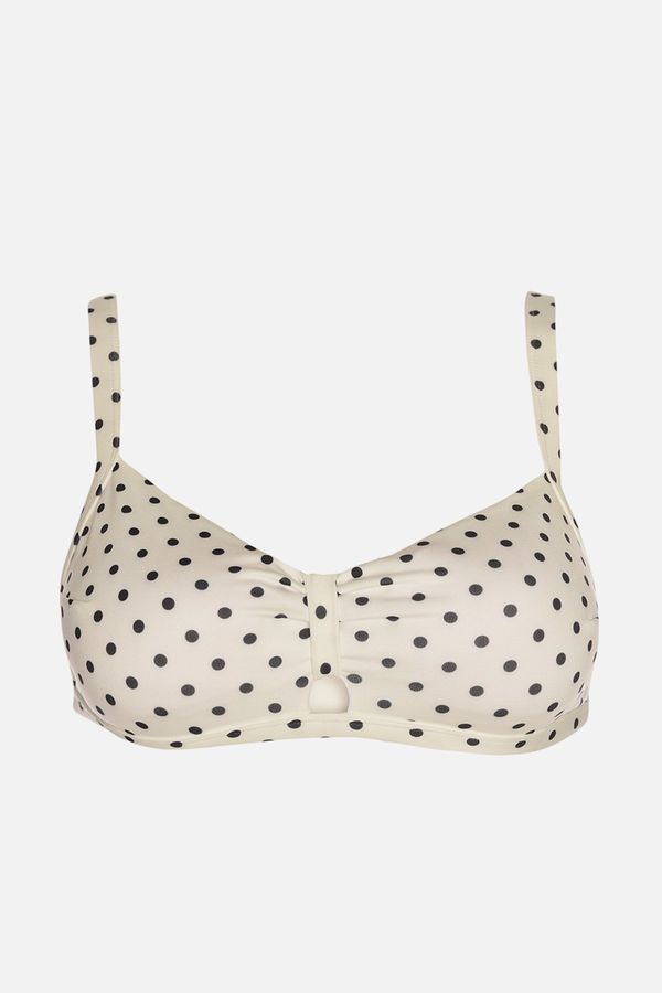 TRENDYOL WHITE POLKA DOT BIKINI TOP