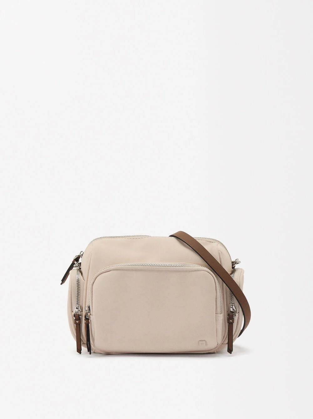 Nylon-Effect Crossbody Bag