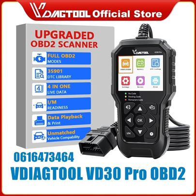 NOVO - VDIAGTOOL VD30 Pro OBD2 Dijagnostika