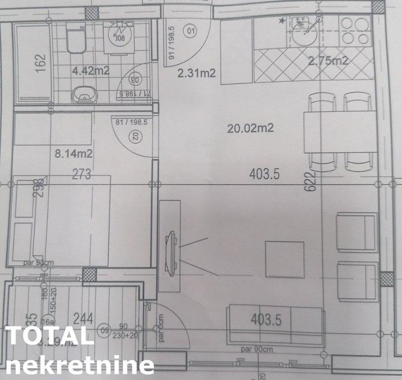 NOVI SAD - BULEVAR - 41. 00 m2