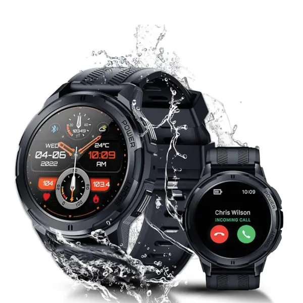 OUKITEL BT10 Pametni sat, Sport Rugged 410mAh, Heart rate, SpO2, Crno-sivi