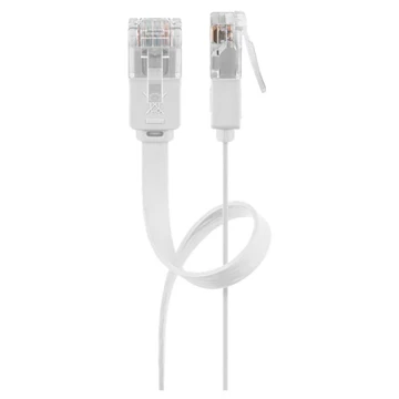 GOOBAY RJ45 U/UTP CAT 6 FLAT NETWORK CABLE - 7M - WHITE