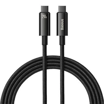 BASEUS TUNGSTEN GOLD USB-C / USB-C CABLE - 2M, 240W - BLACK