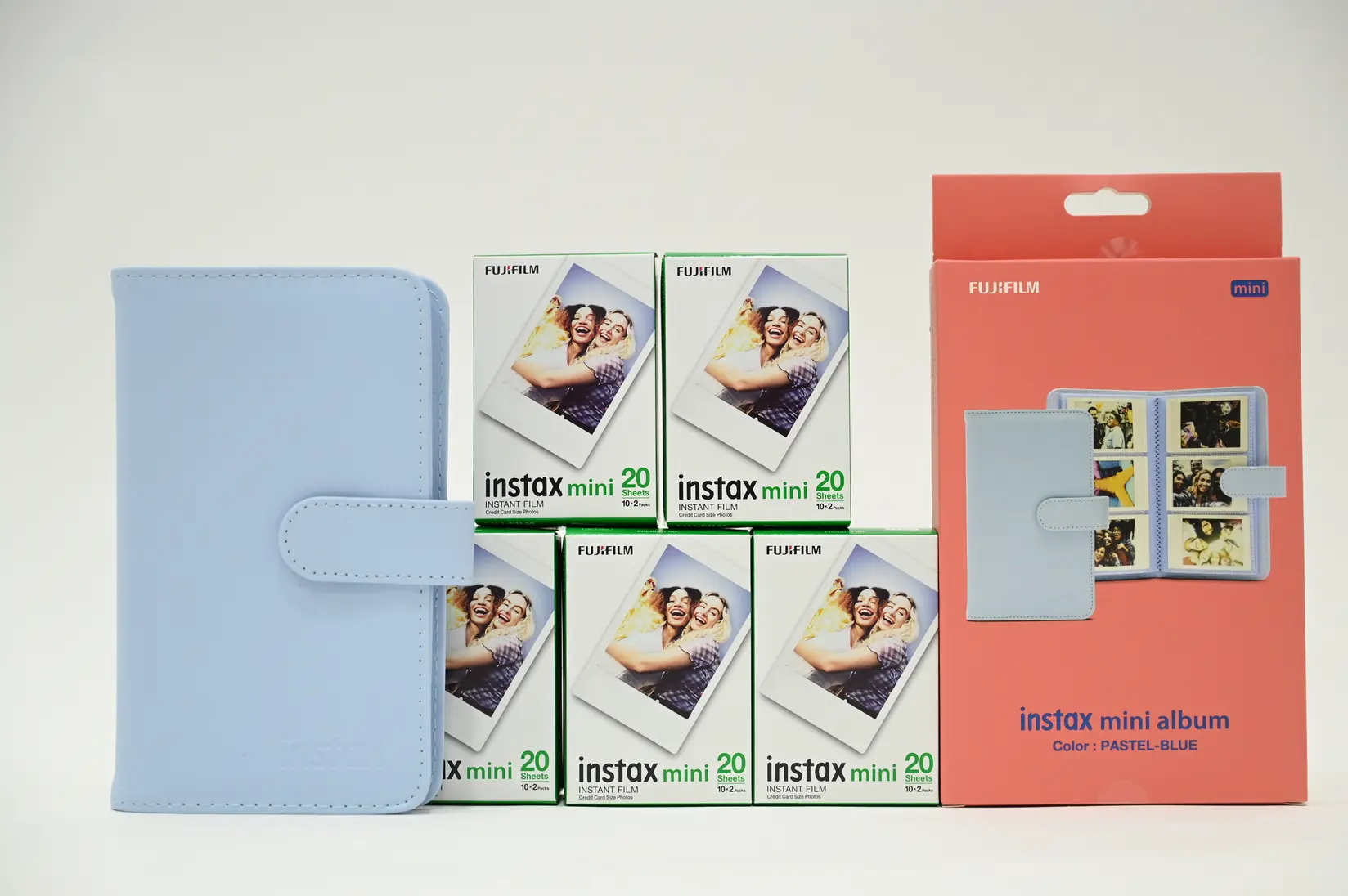 FUJIFILM Set od 5 filmova za fotoaparat Instax Mini Glossy i album za slike, Plavi