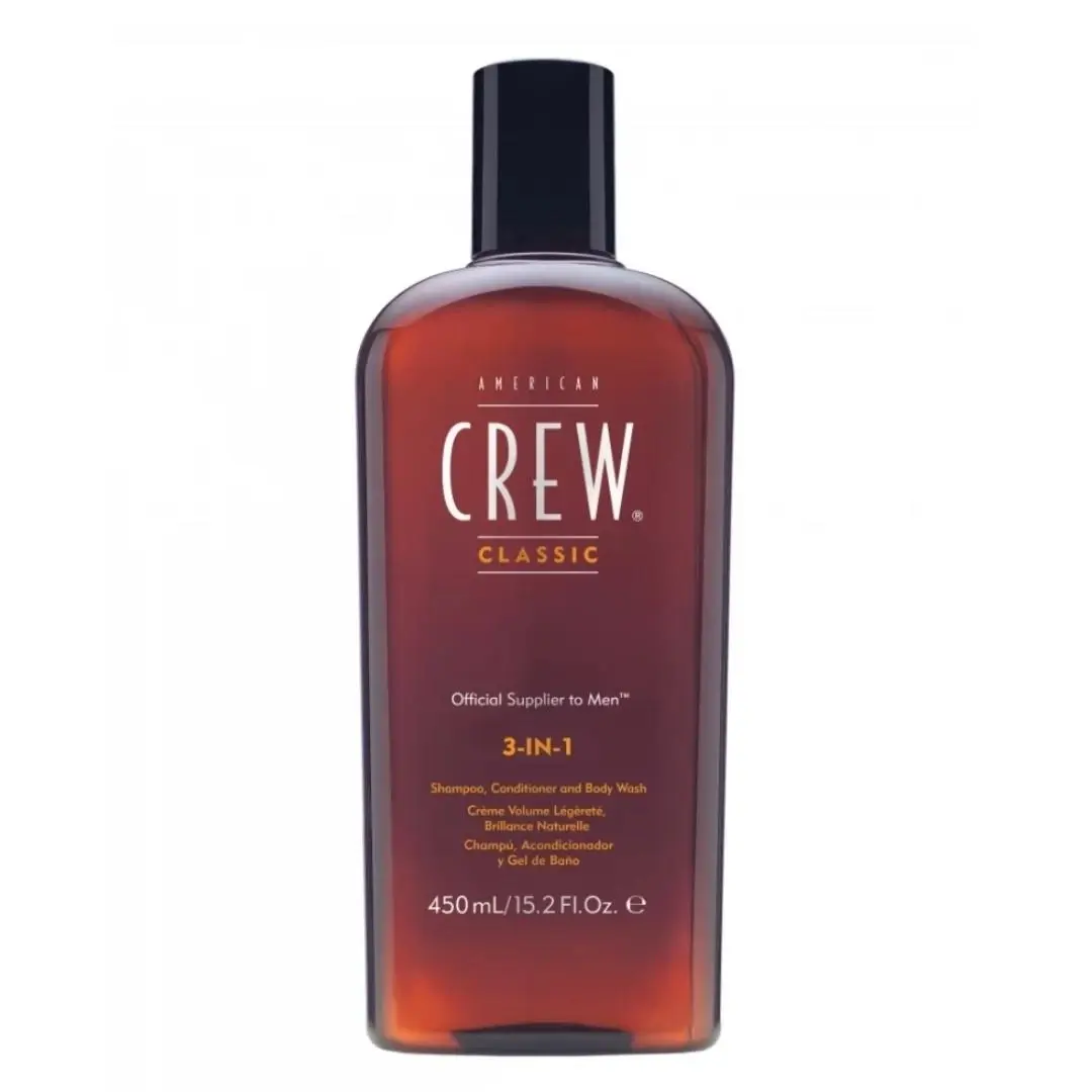 American CREW Classic 3u1 Šampon, regenerator i losion za tuširanje, 450 ml