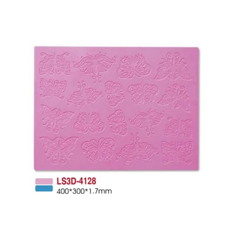 Hani international Kalup za jestivu čipku, Silikonski, 400x300x1.7mm, Roze