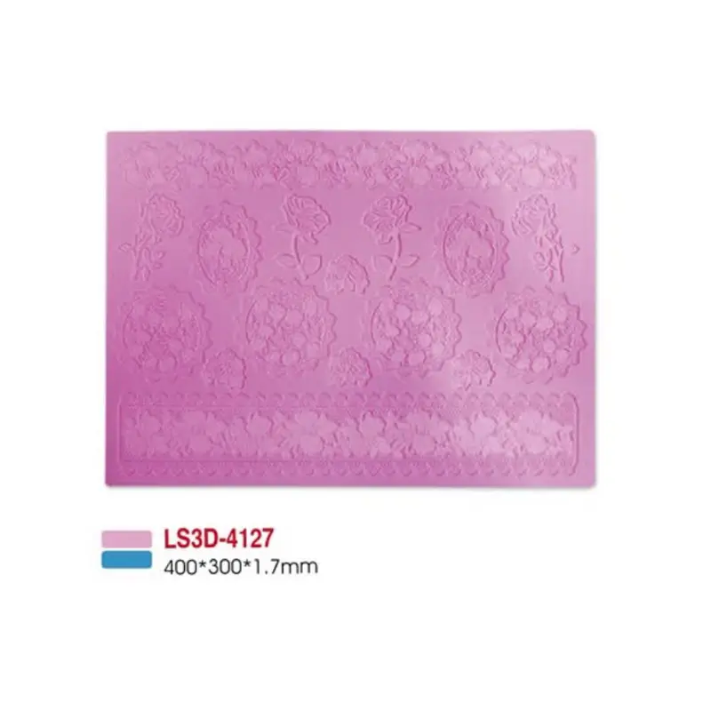 Hani international Kalup za jestivu čipku, Silikonski, 400x300x1.7mm, Roze