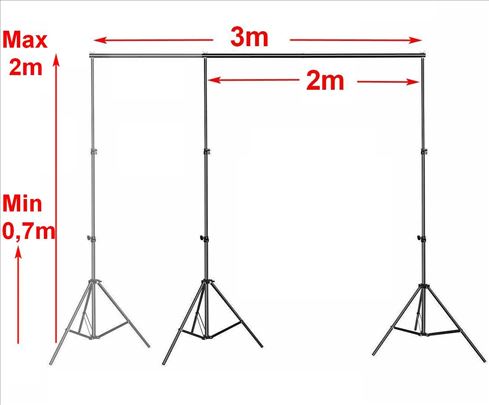 3x2m nosač za foto pozadinu konstrukcija za platno